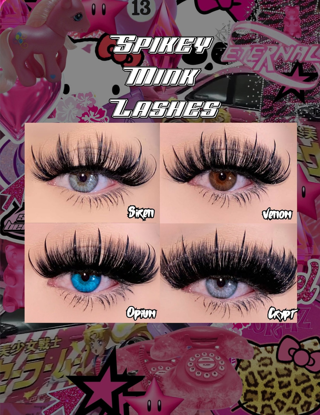 20mm Mink Spike Lashes | Luxury Style Eyelashes | Quality Strip Lashes ...