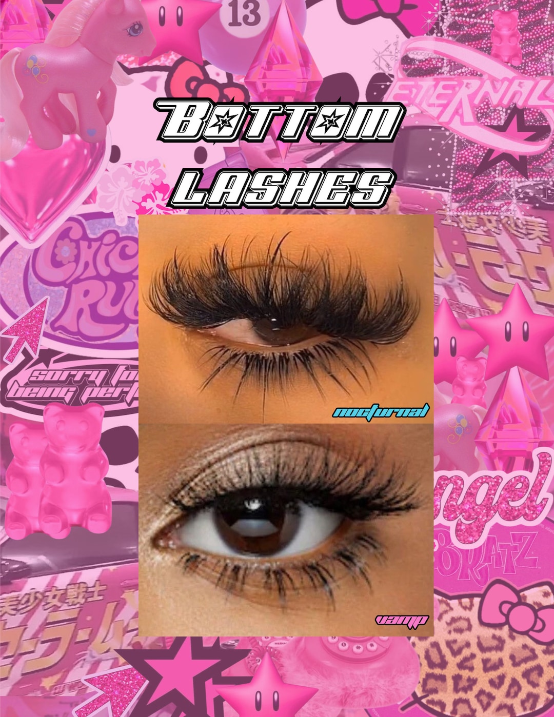 Bottom Lashes | Premium Eyelash Extensions | Strip Lashes | Cosplay ...