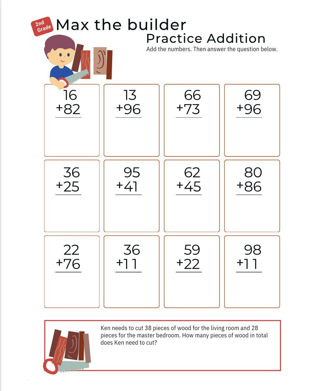 Practice Addition Worksheet Math for Beginners Adding First Grade ...