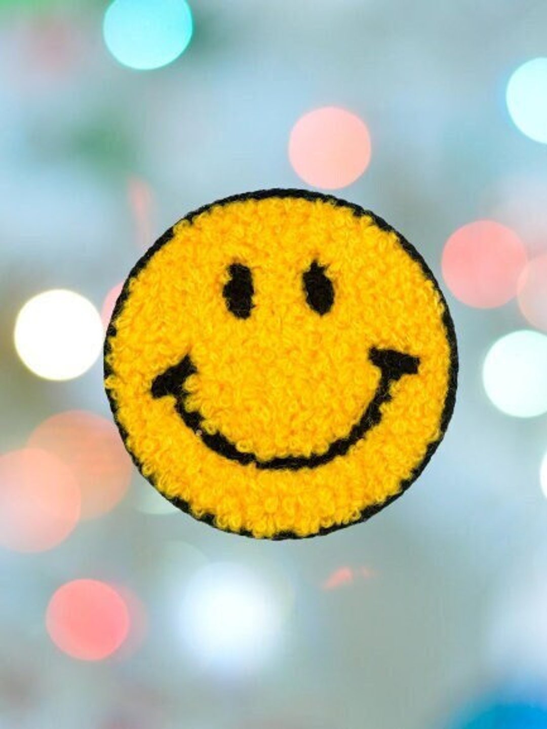 Smiley Face Patch / Iron-on / 2.5" X 2.5" / Iron-on Patch / Disneyland ...