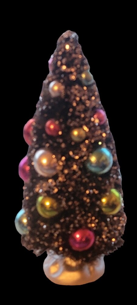Vintage 1950s Christmas Original Tree With Mercury Glass Christmas ...