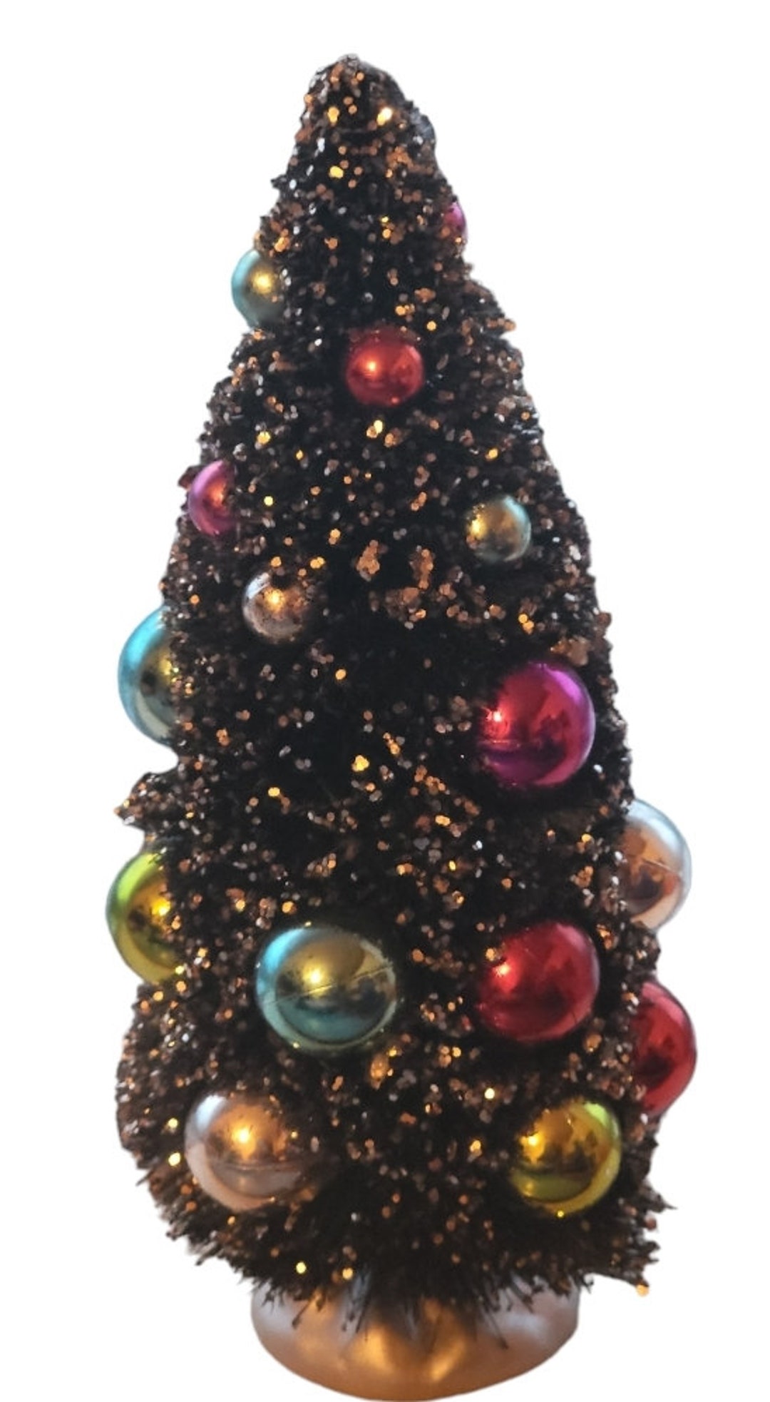 Vintage 1950s Christmas Original Tree With Mercury Glass Christmas ...