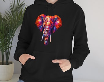 Cut&sew Templeos Realistic Elephant Hoodie - Etsy