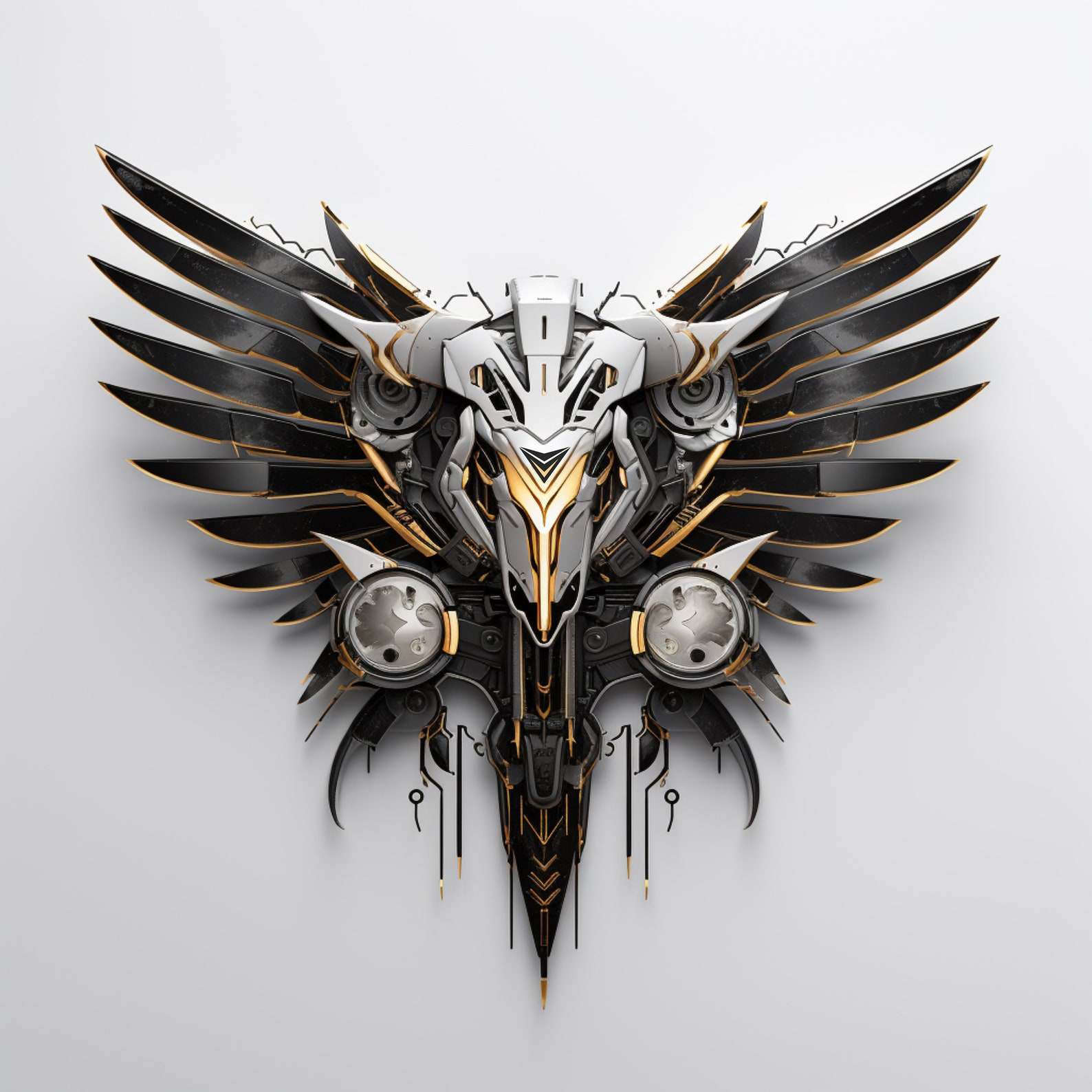 Eagle Wings Mechanical Clock Style Wall Art Digital Download for ...