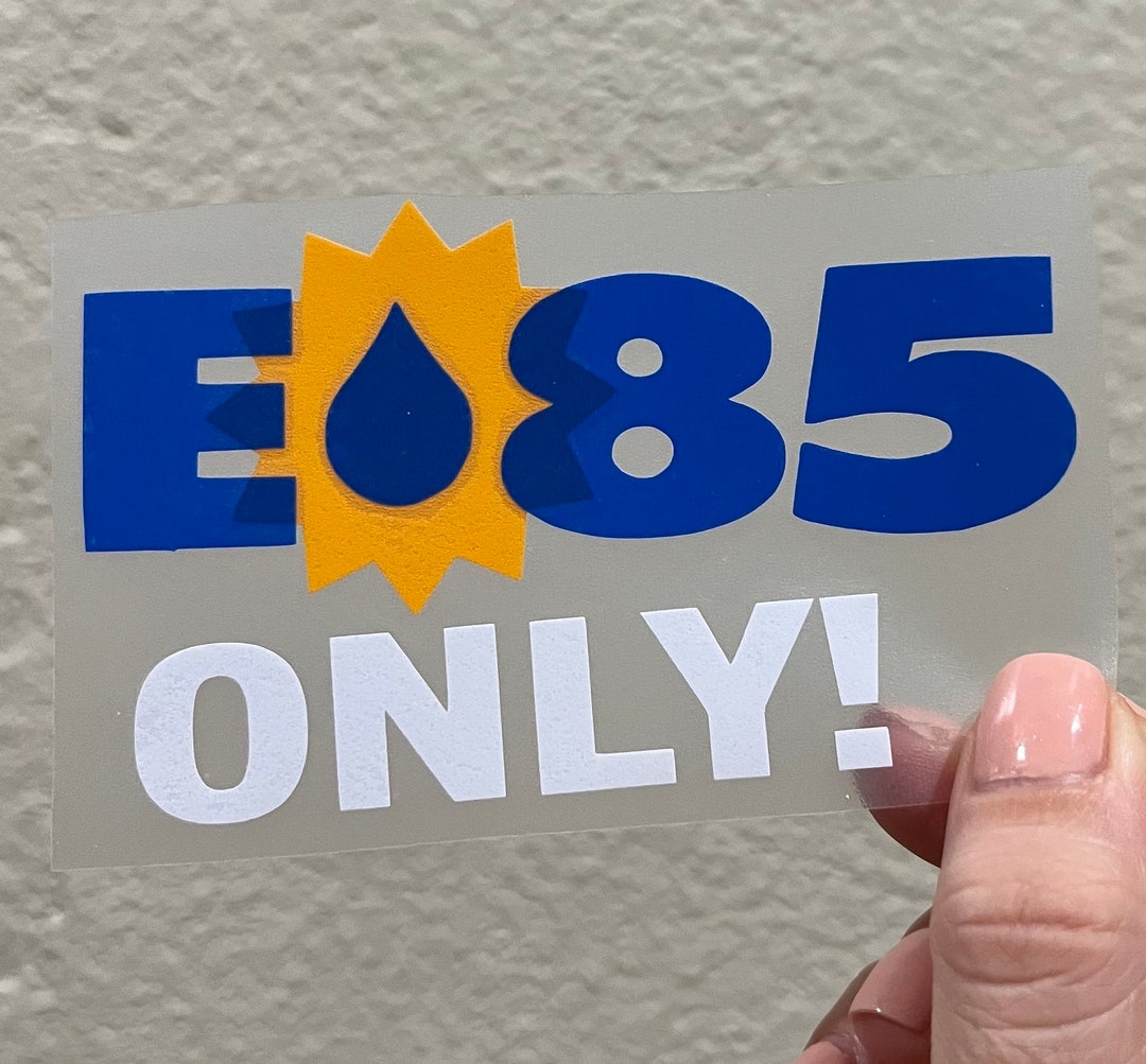 1 Piece E 85 Only Warning Corn Flex Fuel Premium Gas Label Layered ...