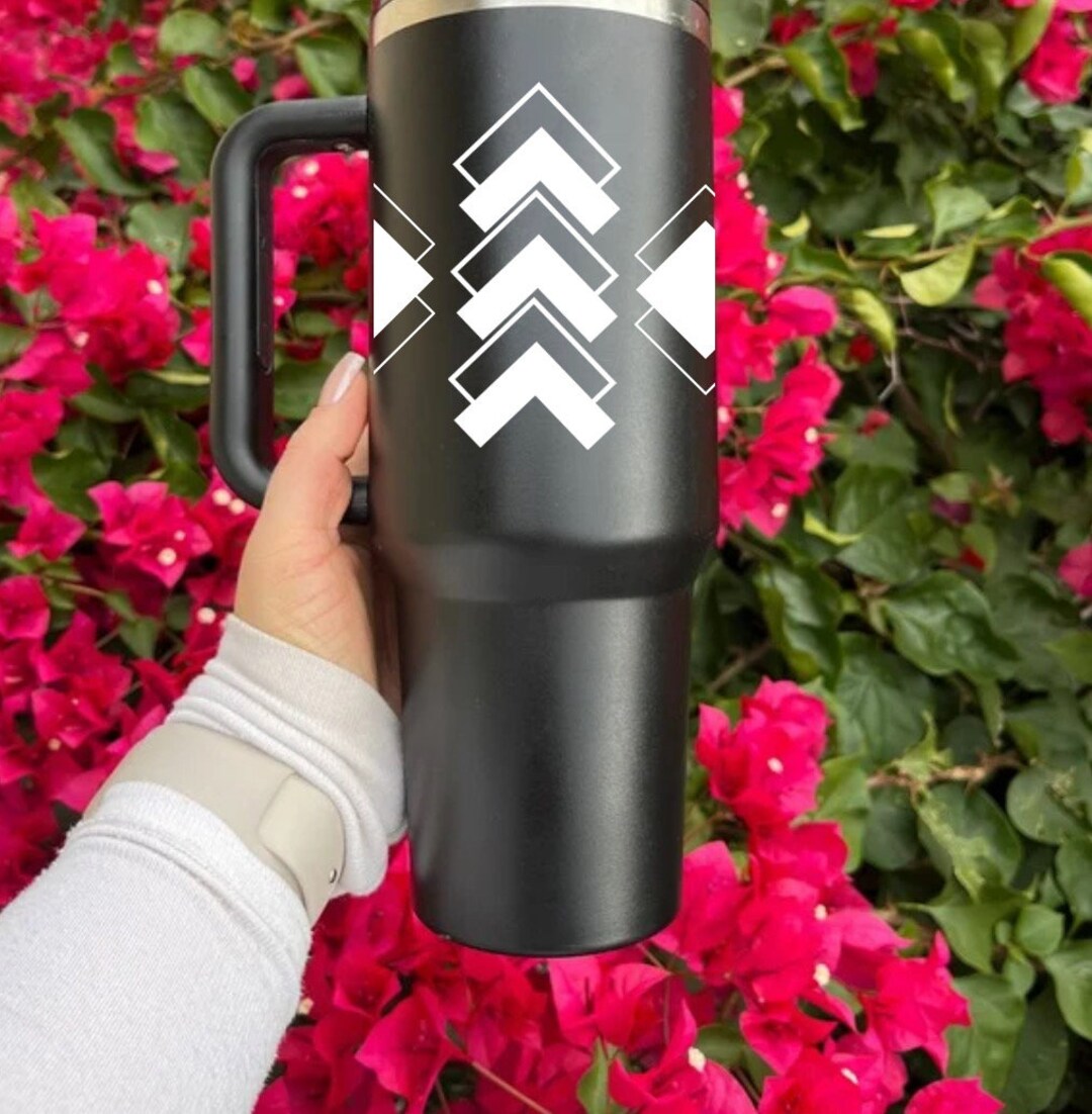Geometric Shape Decal for Tumbler Water Bottle Stanley Cup Accessories ...