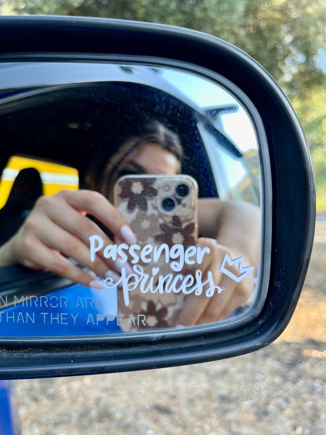 Passenger Princess Sticker Car Vinyl Mirror Sticker Decal Lettering ...