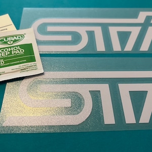 Holographic Silver Red Accessories for Su Baru WRX STI 2 Pack Car Logo ...