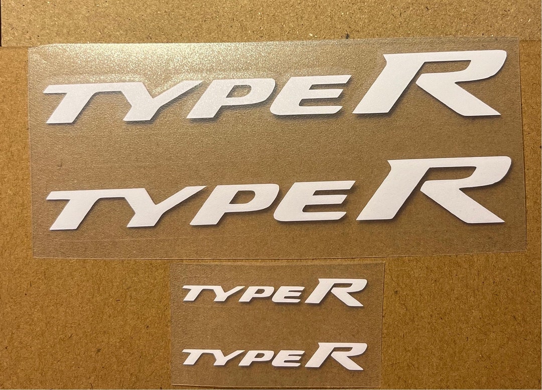 2 PACK Custom Made H Onda Civic Type R Vinyl Decal Sticker for Car ...