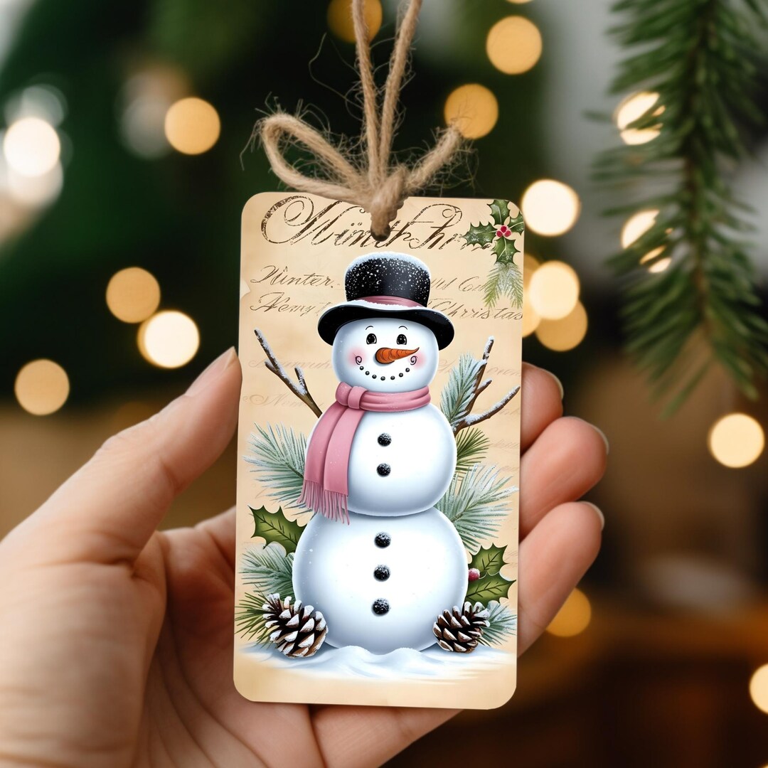 Snowman Hang Tags Christmas Gift Tags Printable Christmas Labels ...