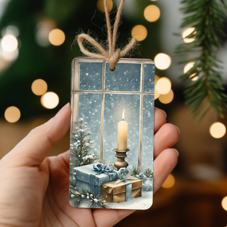 Blue Vintage Christmas Present Gift Tags Junk Journal Supplies for ...