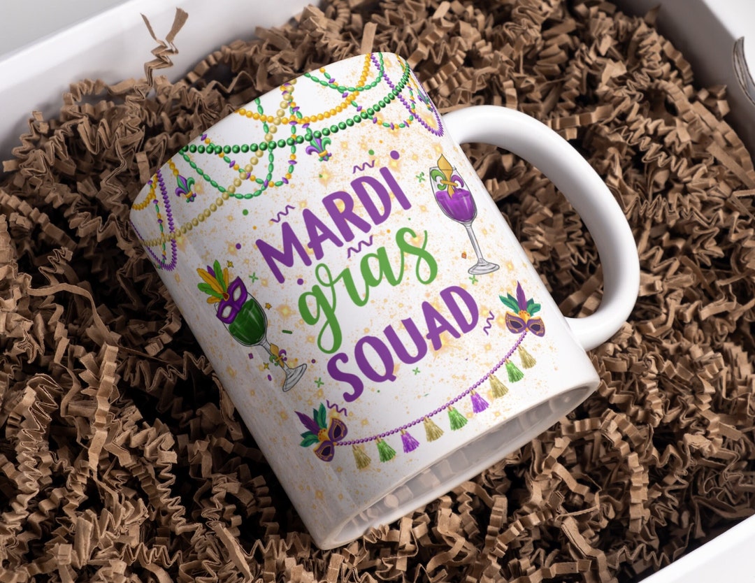 Mardi Gras Mug Wrap Design Sublimation PNG for 11oz and 15oz Mugs ...