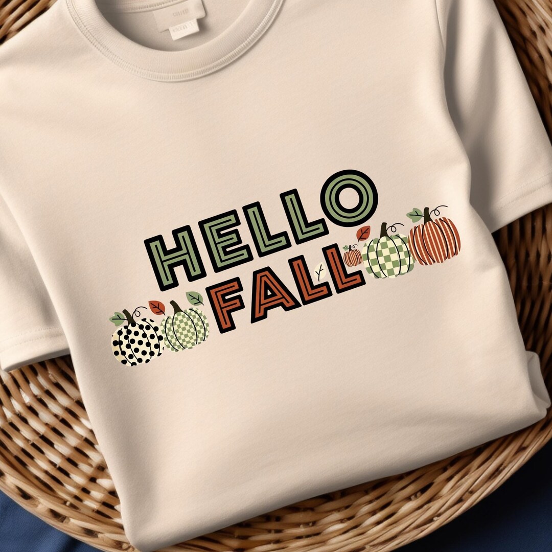 Hello Fall PNG Clipart Fall Season Sublimation Projects Tshirts Mugs ...