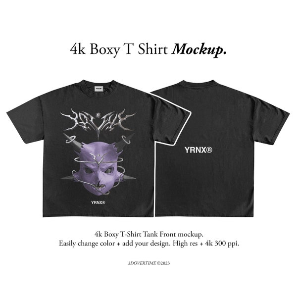 Shirt Boxy Mockup - Etsy