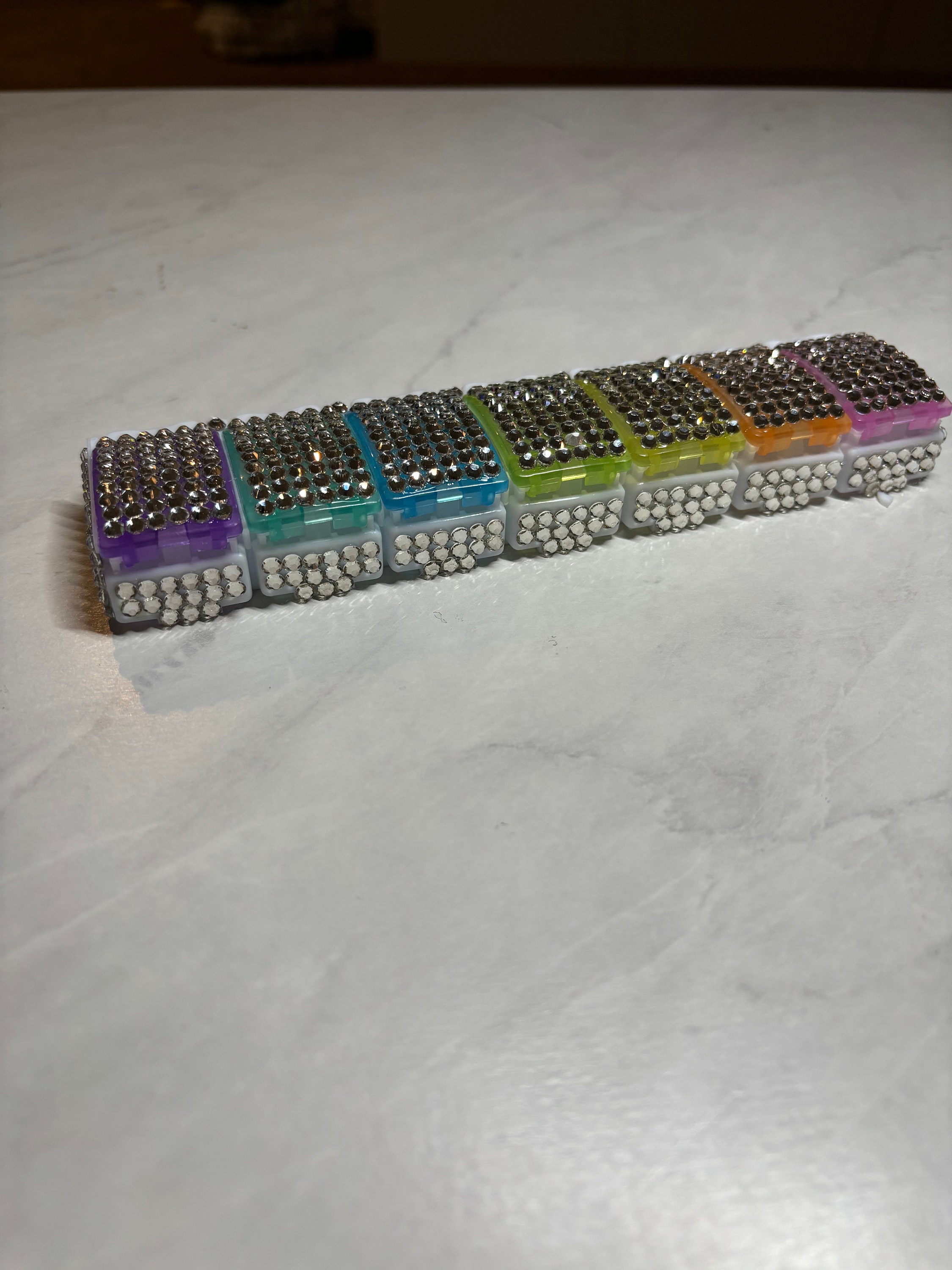 Rhinestone Pill Organizer - Etsy