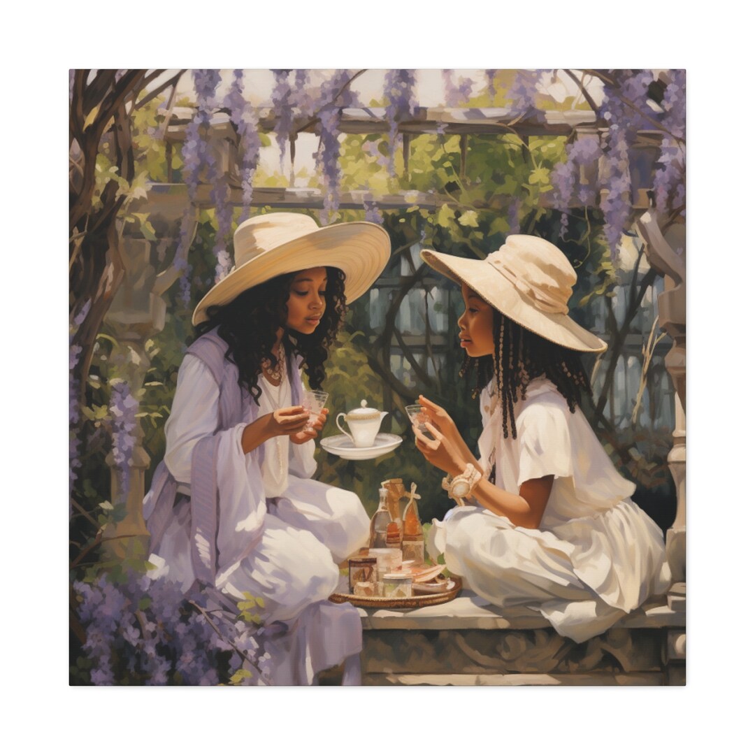 Canvas Soul Sister Little Girls Tea Time Ready to Hang Wall Art - Etsy