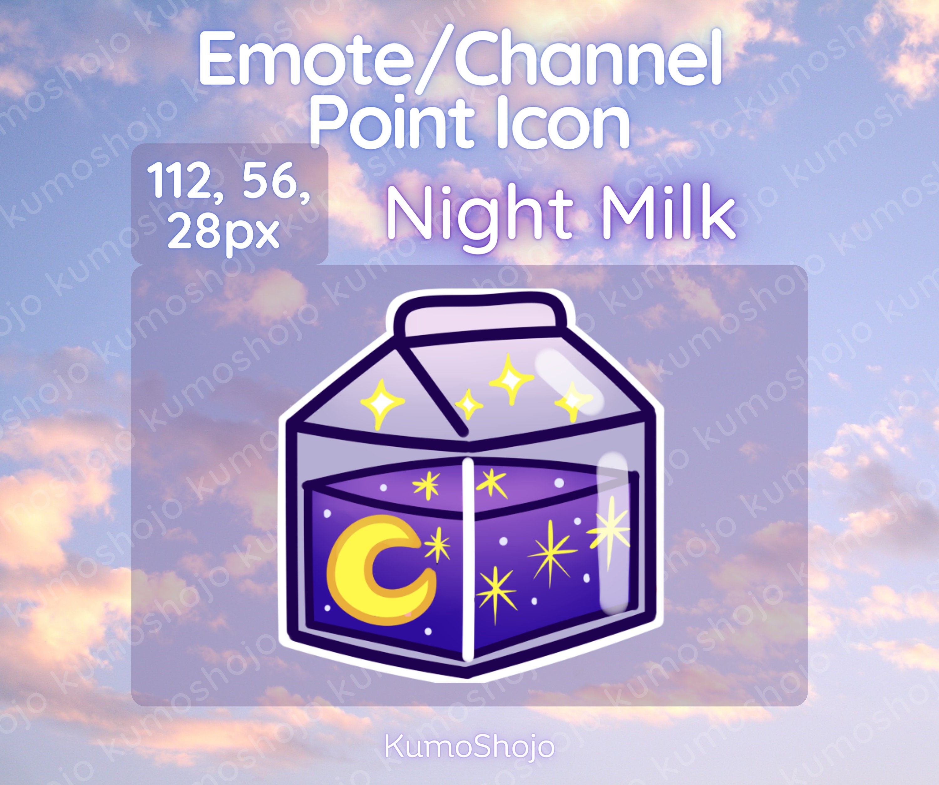 Twitch Night Sky Terrarium Milk Carton Channel Point Icon / Emote ...