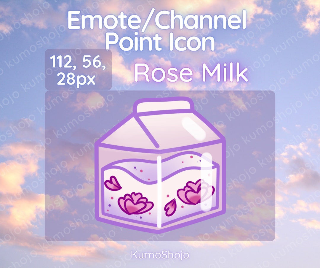 Twitch Rose Terrarium Milk Carton Channel Point Icon / Emote / Kawaii ...