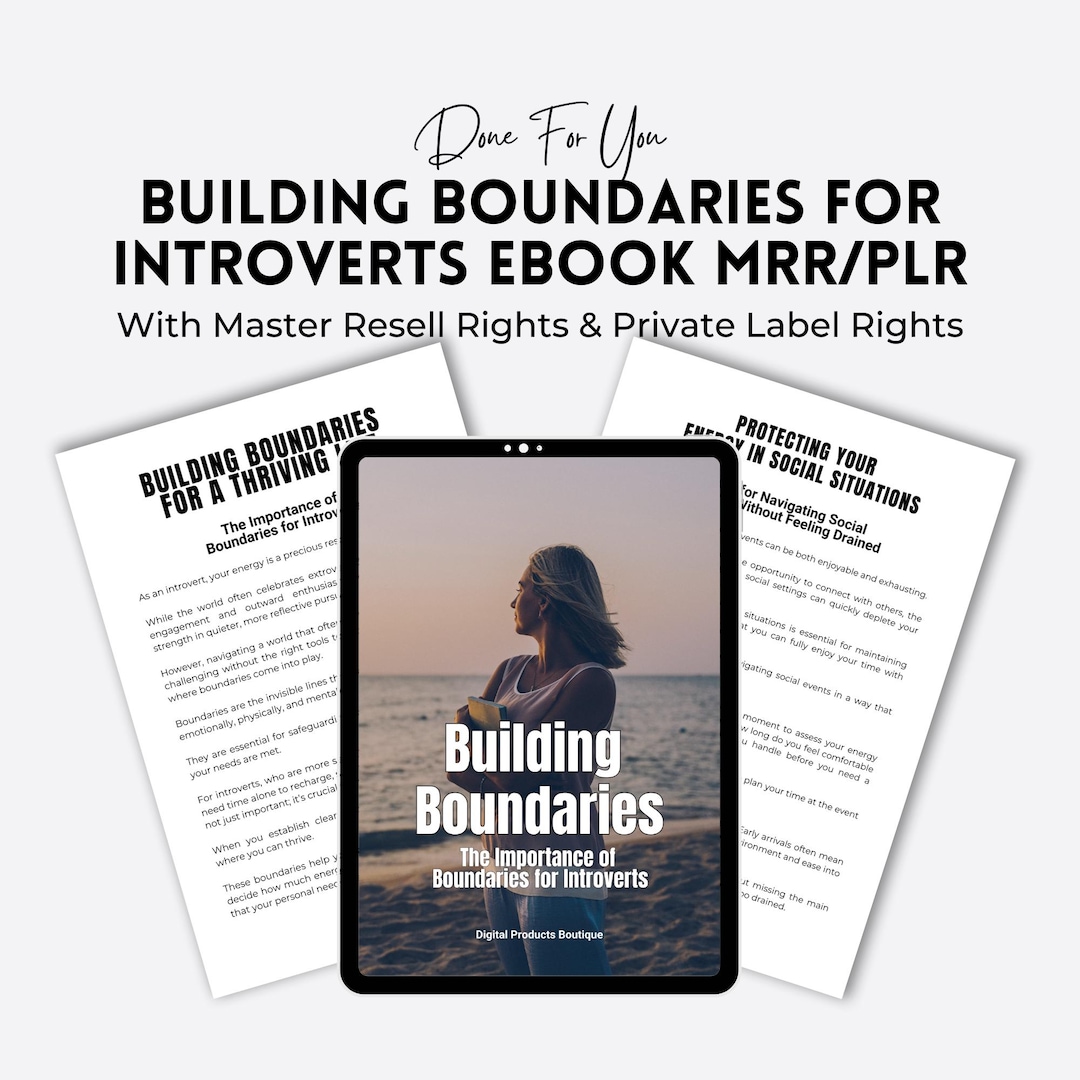 PLR Ebook for Self-help | Building Boundaries for Introverts | Boost ...