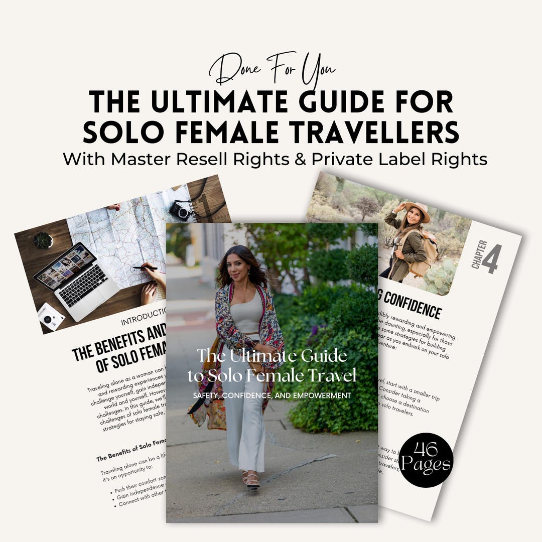 Solo Femaletravel | DFY Guide to Female Solo Travel | Master Resell ...