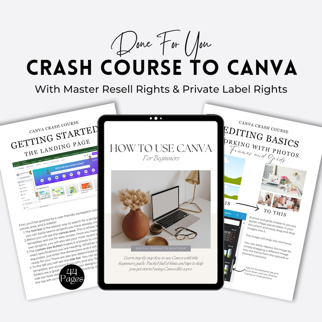Canva Crash Course: PLR & MRR Digital Guide (DFY) - Etsy
