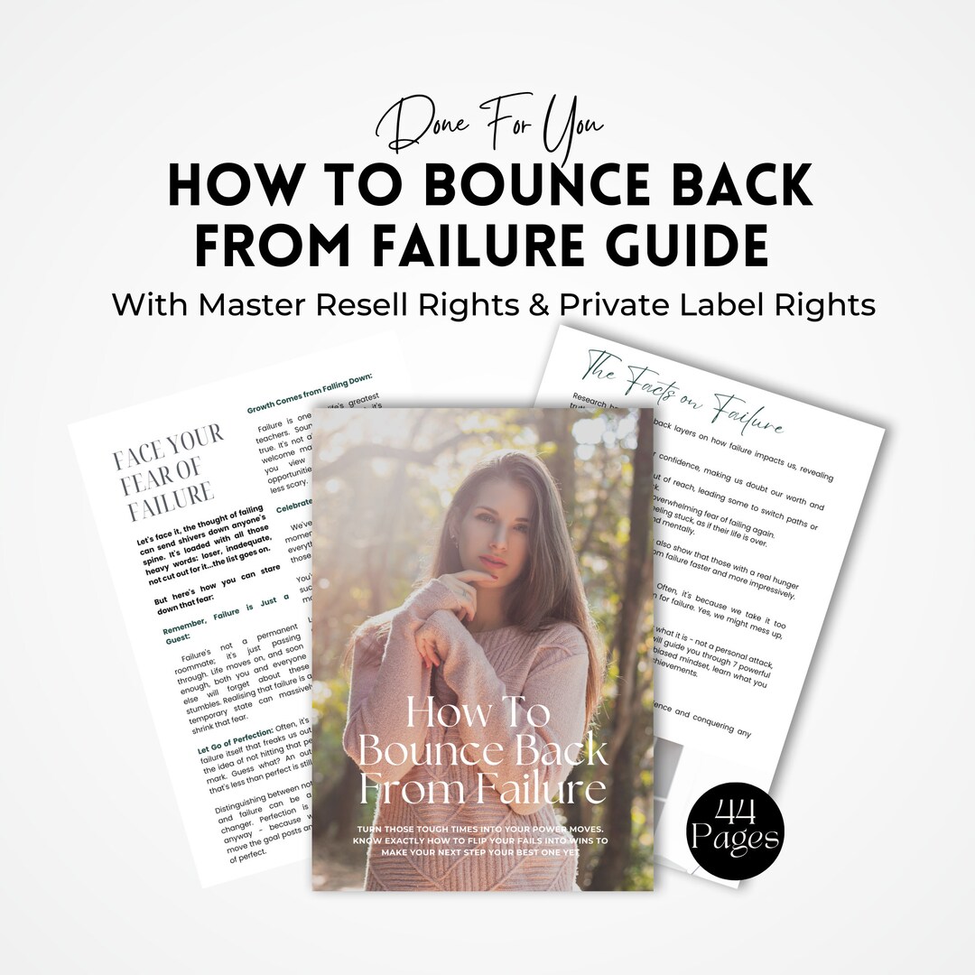 Master Resell Rights Health | Bounce Back From Failure Guide | Holistic Life Coach | MRR PLR ...