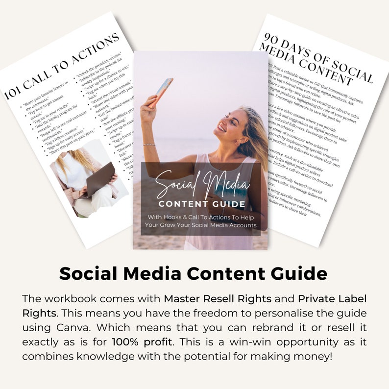 Social Media Content Guide With Master Resell Rights (MRR) and Private ...
