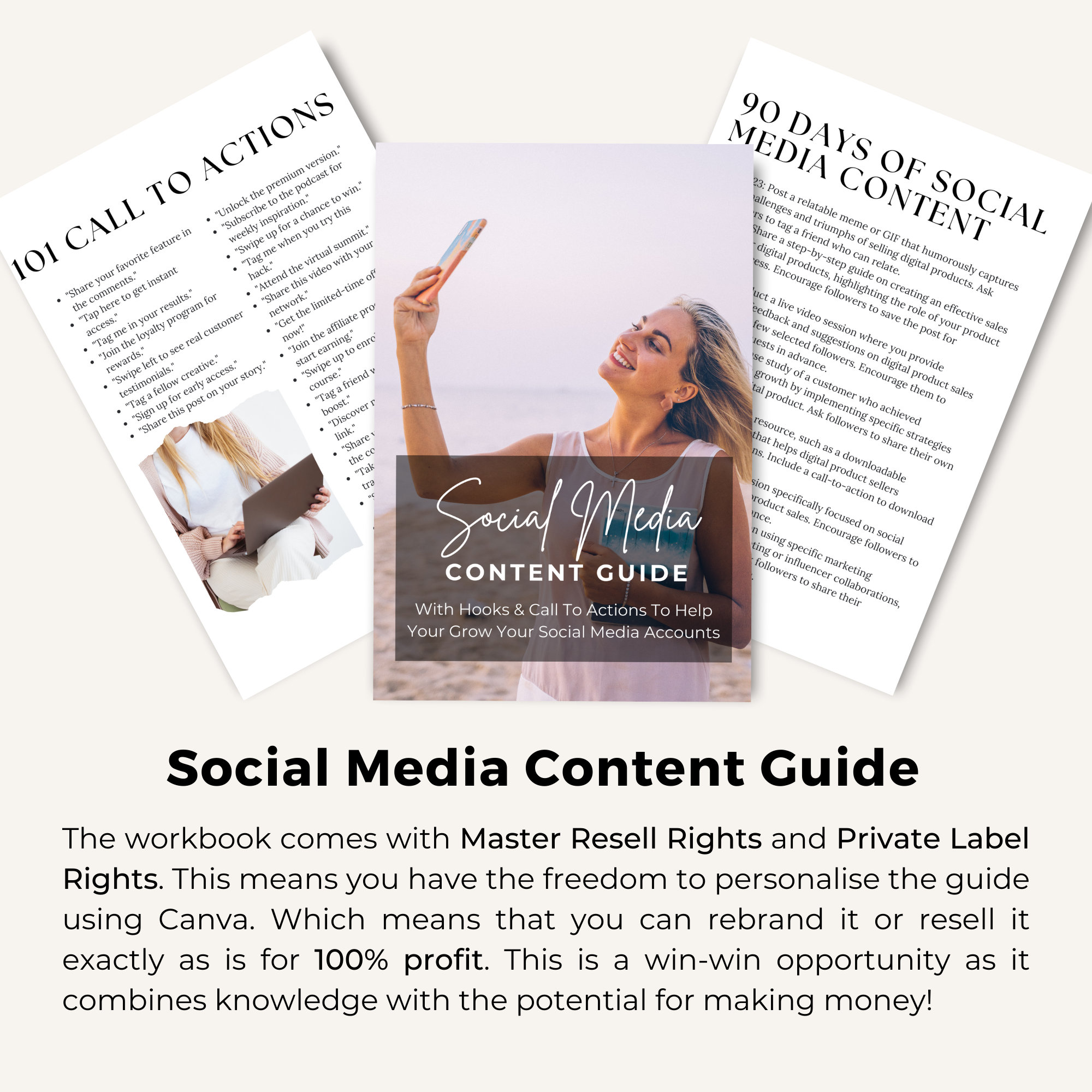 Social Media Content Guide With Master Resell Rights (MRR) and Private ...