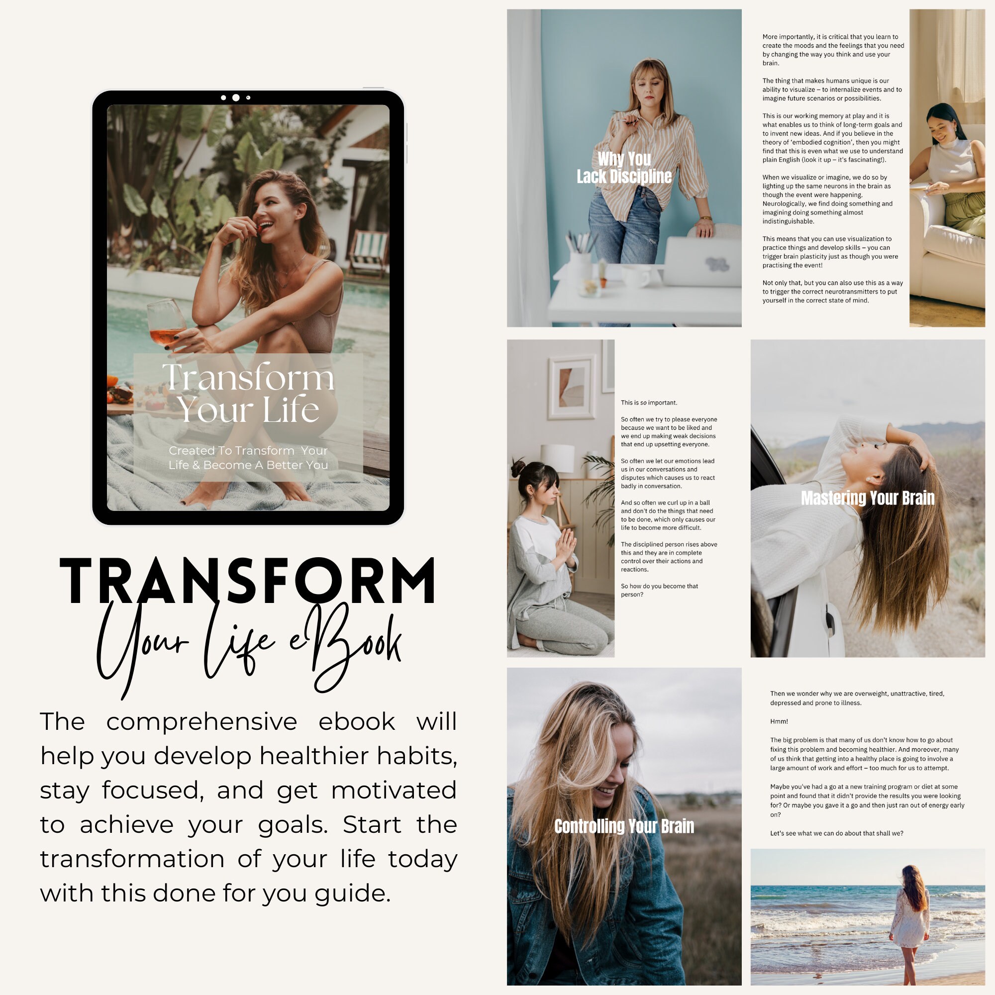 Transform Your Life Ebook: Personal Growth, MRR PLR (canva Template) - Etsy