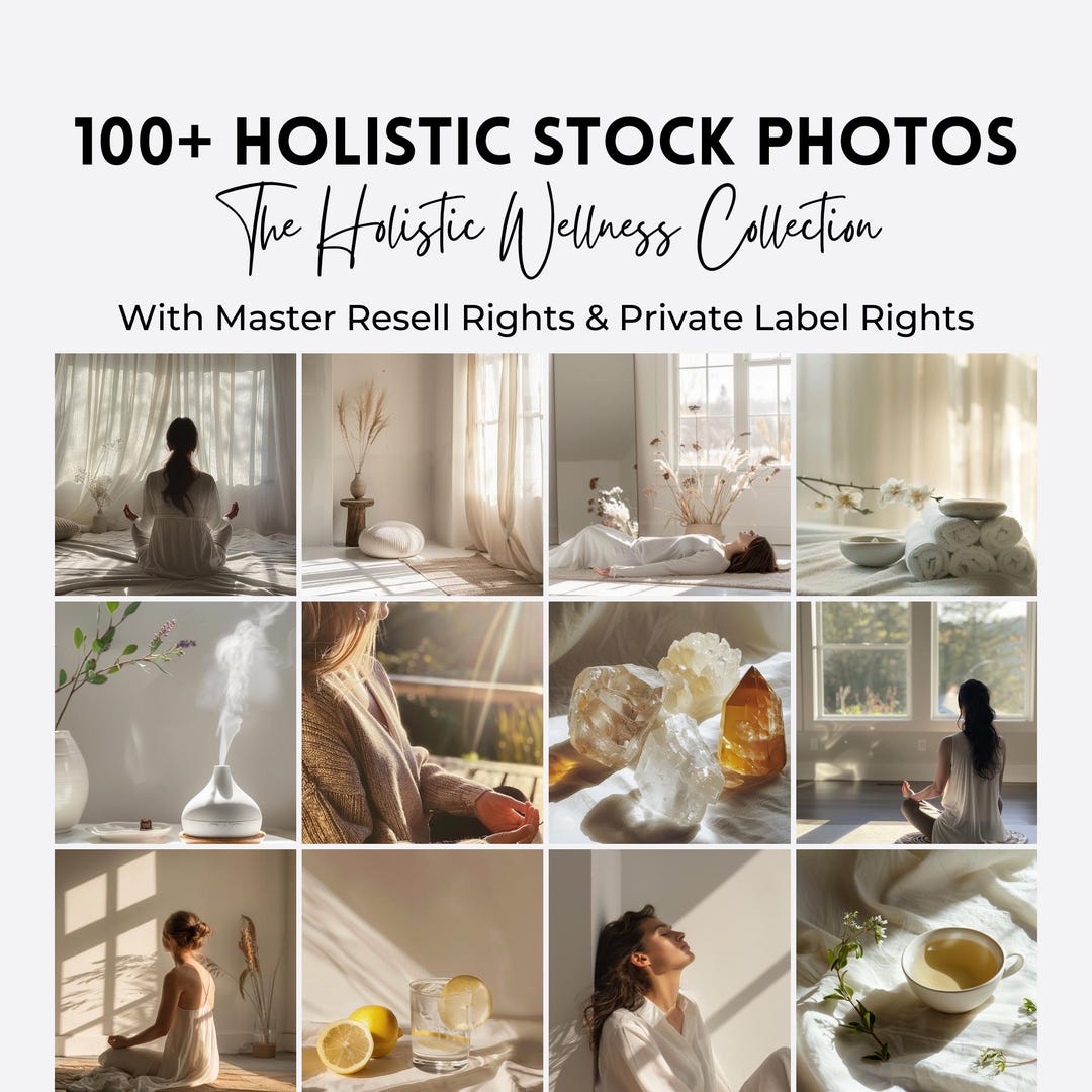 Wellness Stock Photo Bundle | Holistic Images, MRR & PLR (digital ...