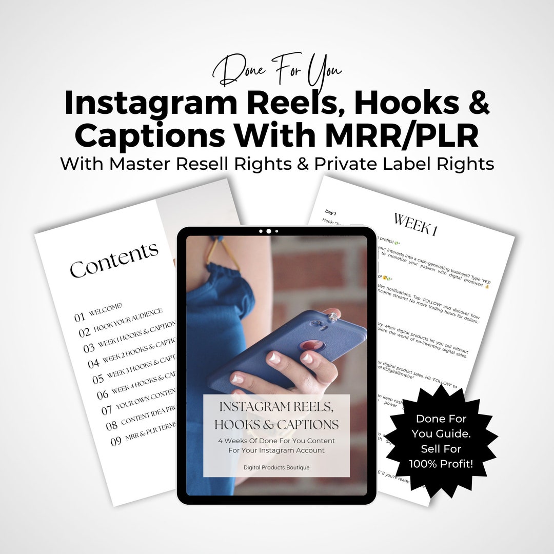 Instagram Reels Guide With Master Resell Rights Reels That Reach ...