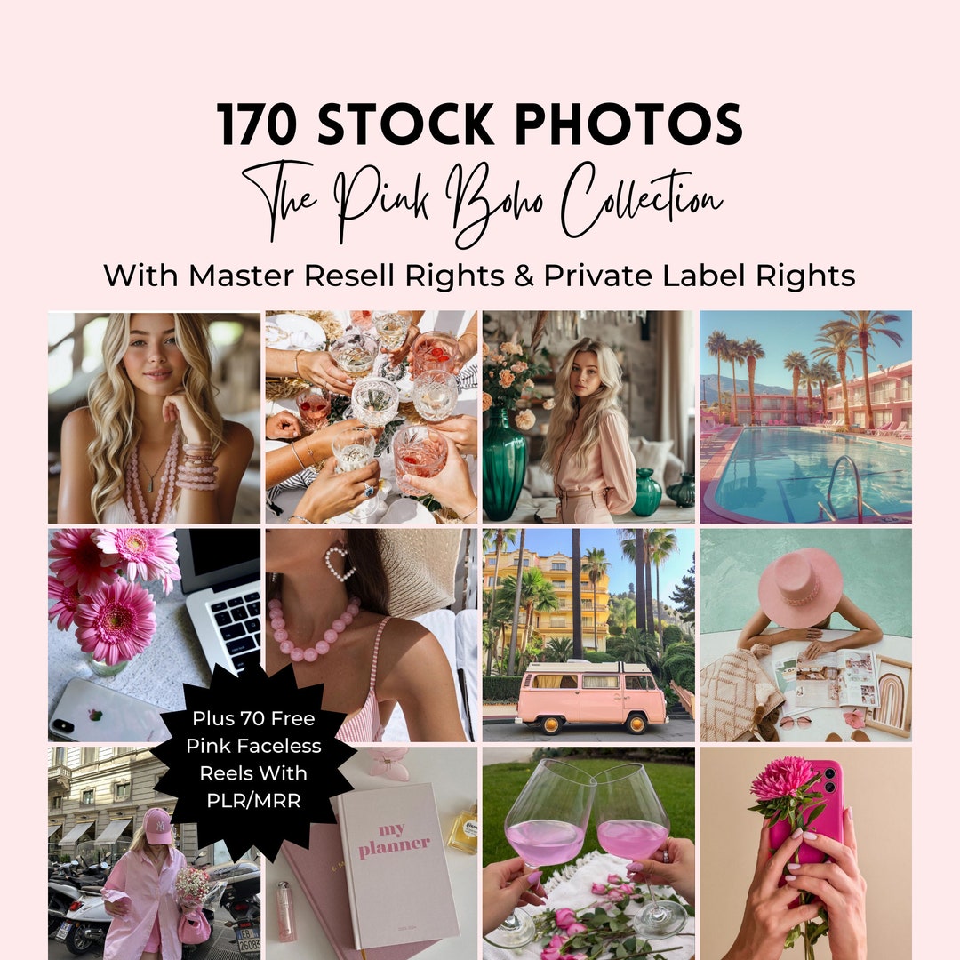 170 Pink Faceless Aesthetic Photos Master Resell Rights Digital ...