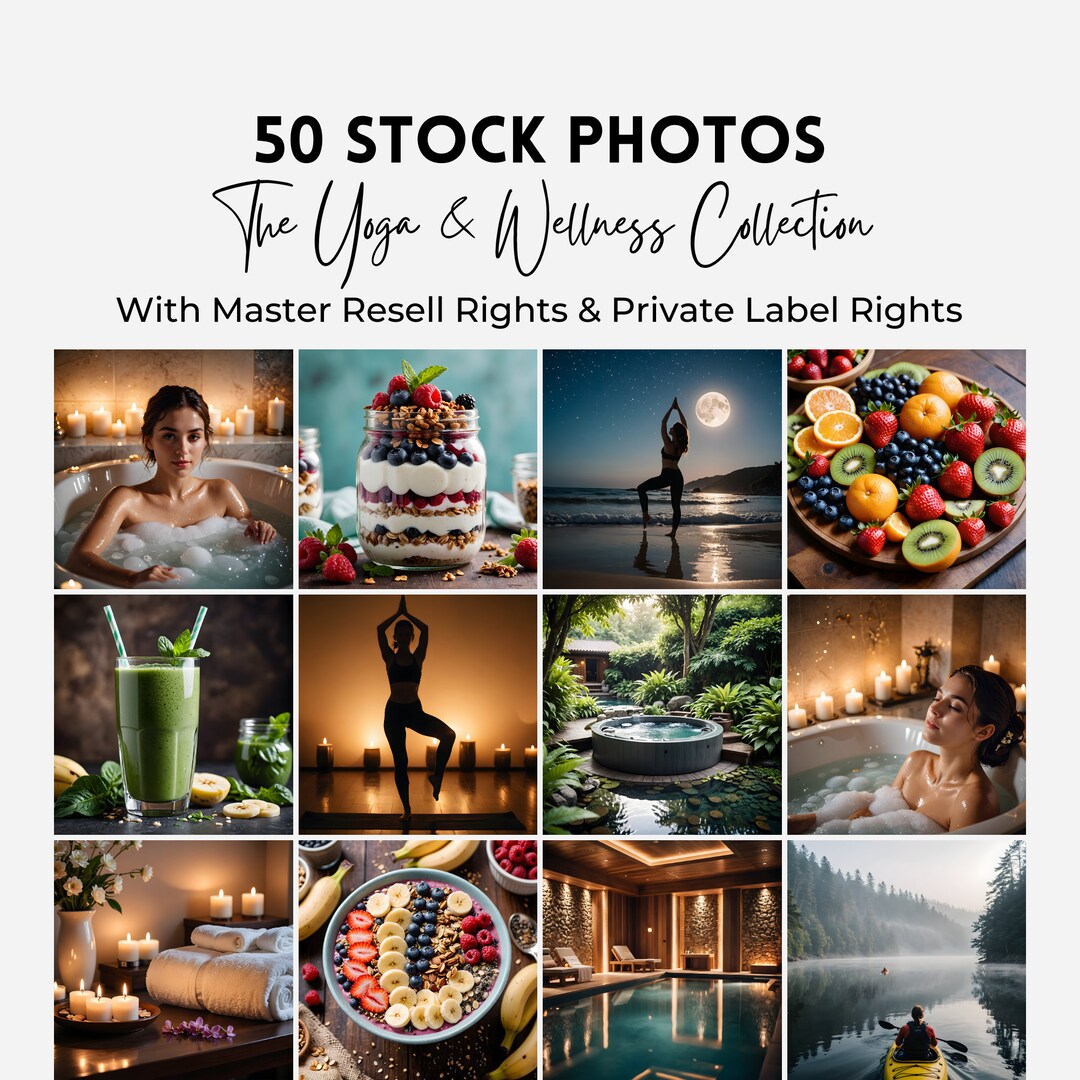 Stock Photo Collection Master Resell Rights | Yoga & Wellness Digital ...