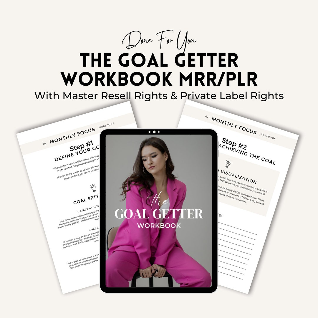 Goal Getter Workbook: 20 Page Canva Template With MRR & PLR (digital ...
