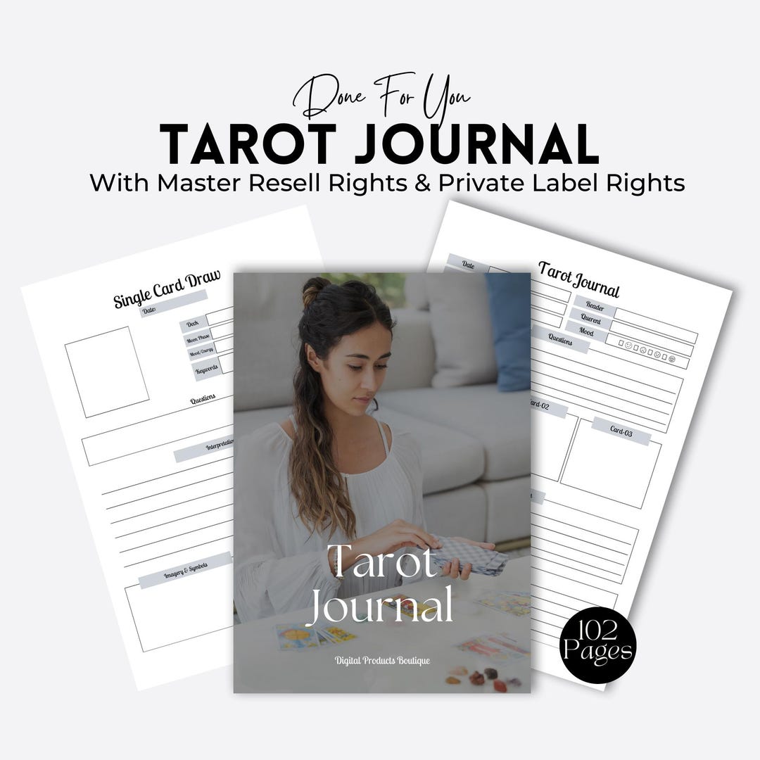 Tarot Journal: Printable Canva Template With MRR (digital Download) - Etsy