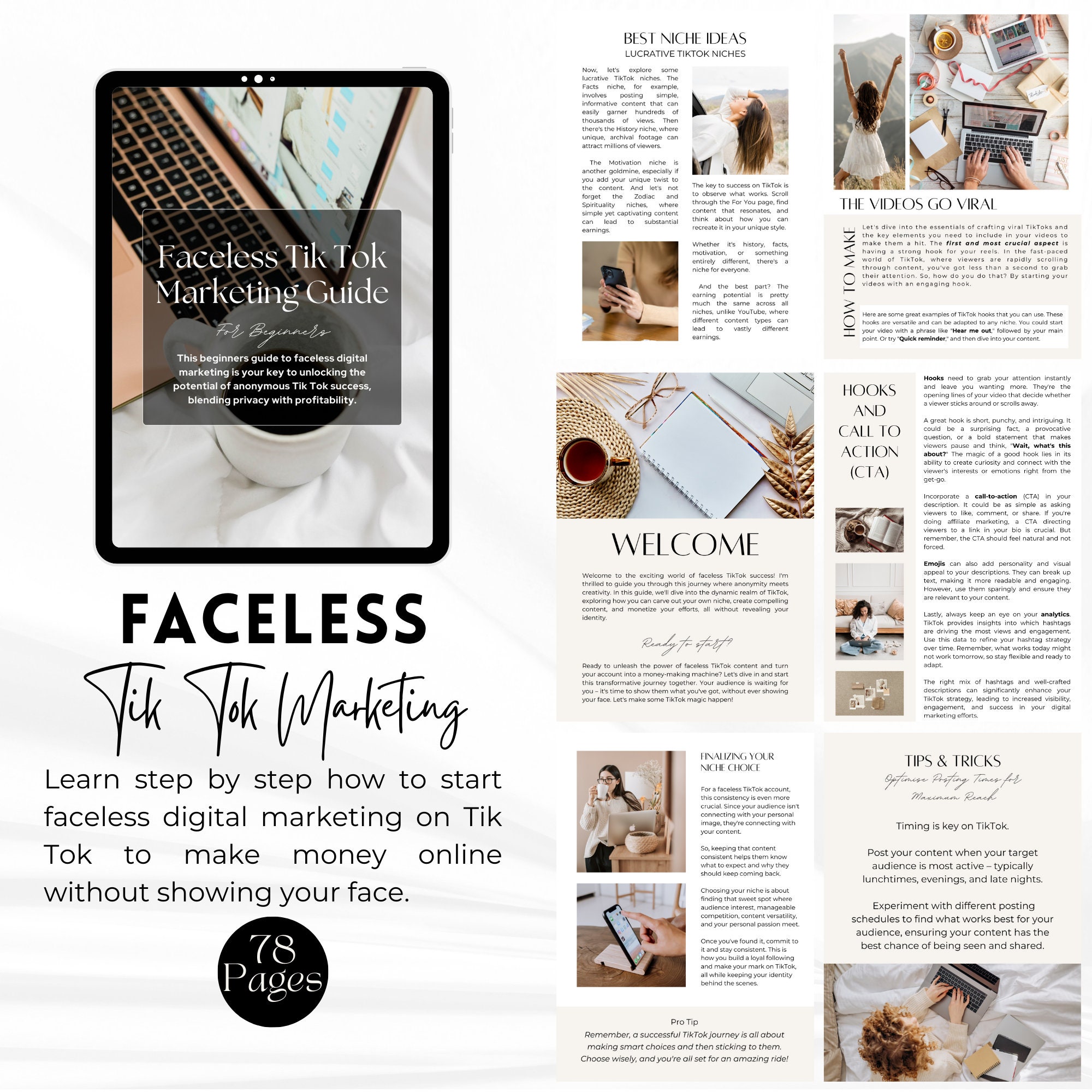 Faceless Tiktok Marketing Guide With Master Resell Rights MRR Private ...