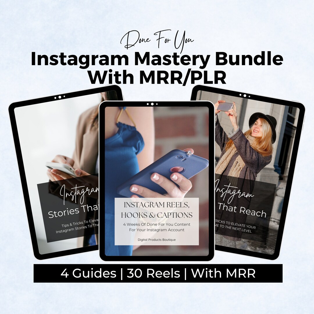 Instagram Mastery Bundle Instagram Reels Guide Master Resell Rights ...