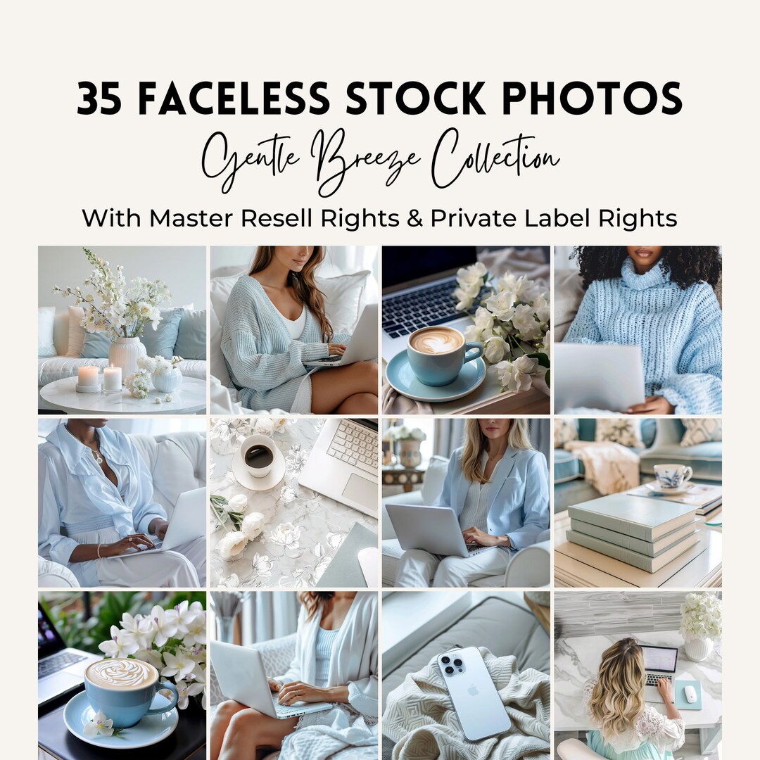 35 Faceless Stock Photos | Master Resell Rights | Work From Home ...