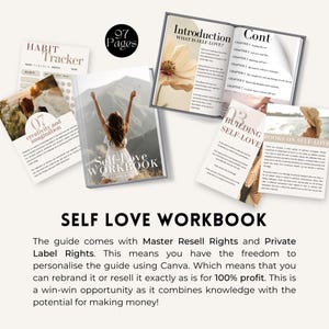 Self Love Workbook: Editable Canva Template (PLR/MRR) - Etsy