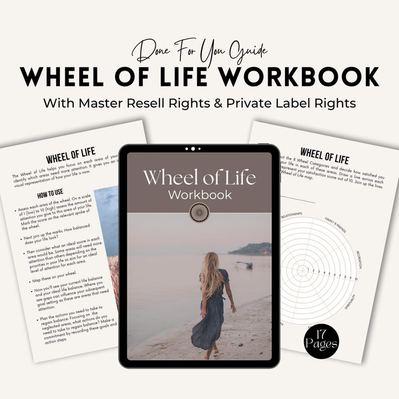 Wheel of Life Workbook Canva Template: Self-improvement, MRR PLR ...
