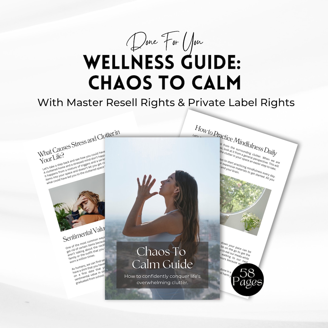Chaos to Calm Guide Master Resell Rights Coaching Life and Business PLR ...