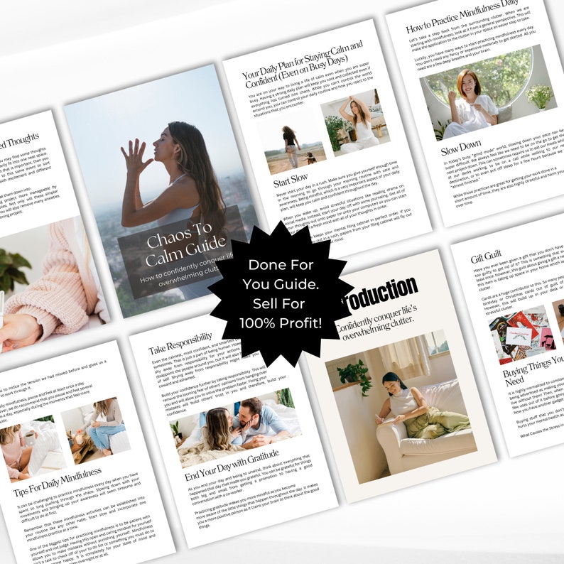 Chaos to Calm Guide: Mindfulness & Decluttering Ebook (PLR/MRR) - Etsy ...
