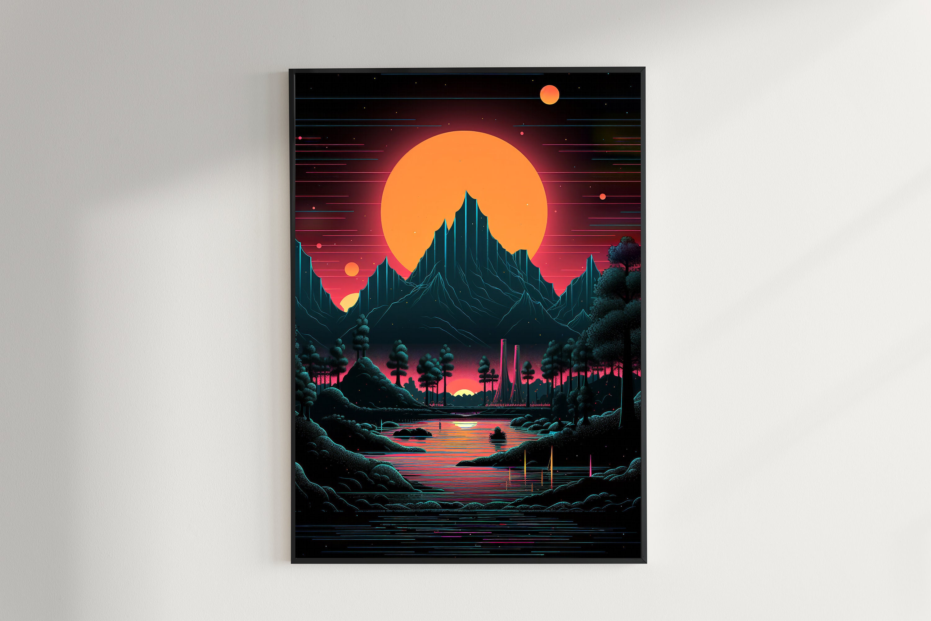 18"x24" Alien Synthesis Poster, Retro Space Travel Poster, Cool Space ...