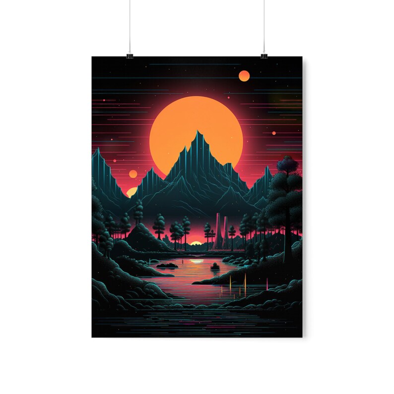 18"x24" Alien Synthesis Poster, Retro Space Travel Poster, Cool Space ...