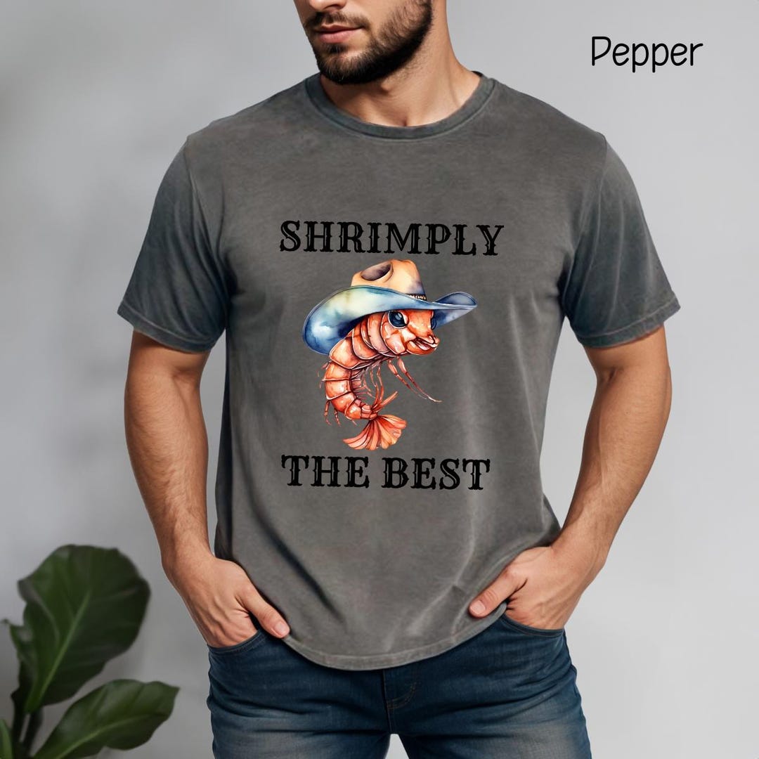 Cowboy Shrimp T-shirt, Funny Western Seafood Tee - Etsy