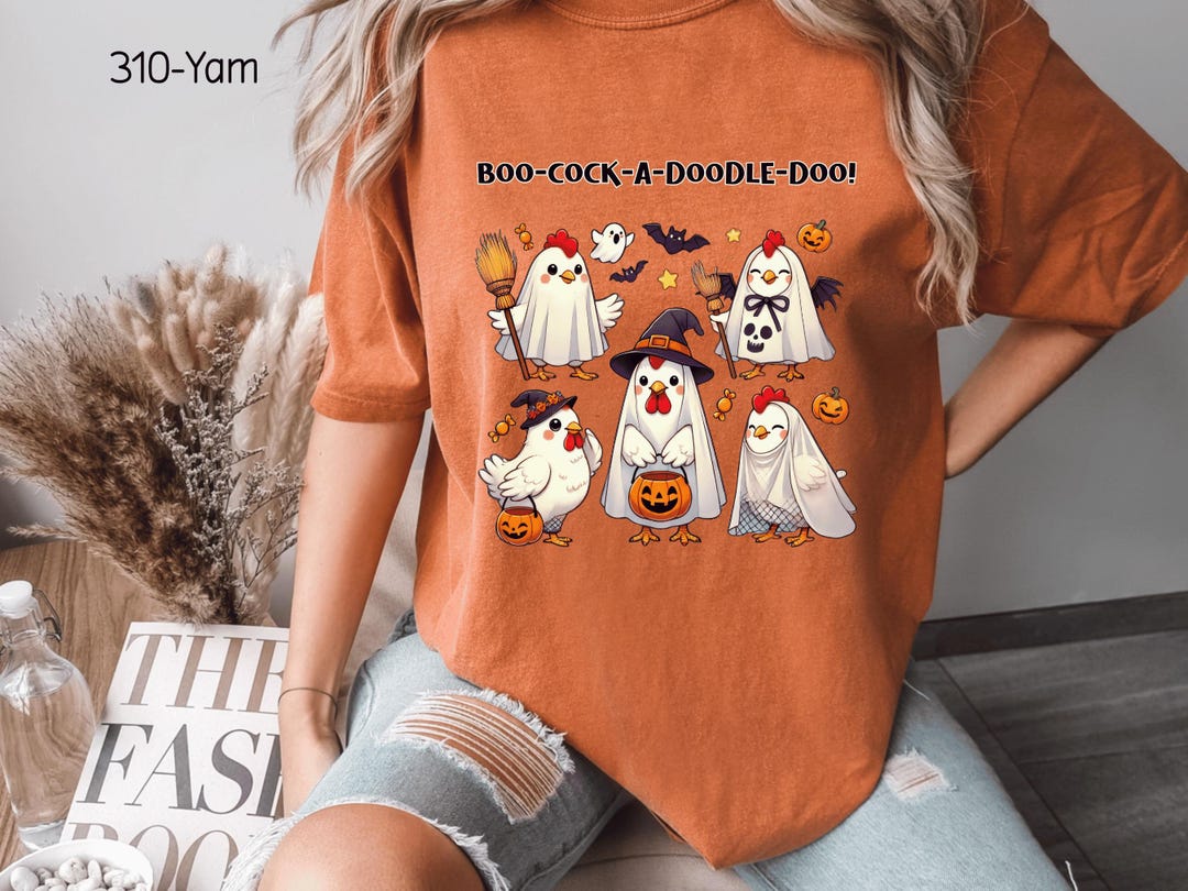 Boo-cock-a Doodle-doo Chicken in Ghost Costumes Trick-or-treating ...