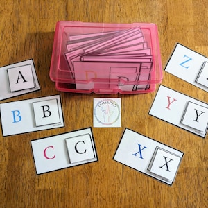 Capital Letter Matching Task Box - Etsy