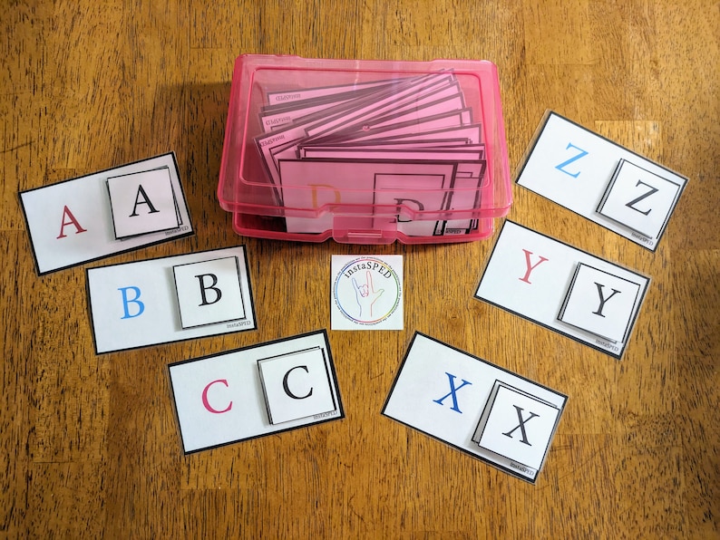 Capital Letter Matching Task Box - Etsy