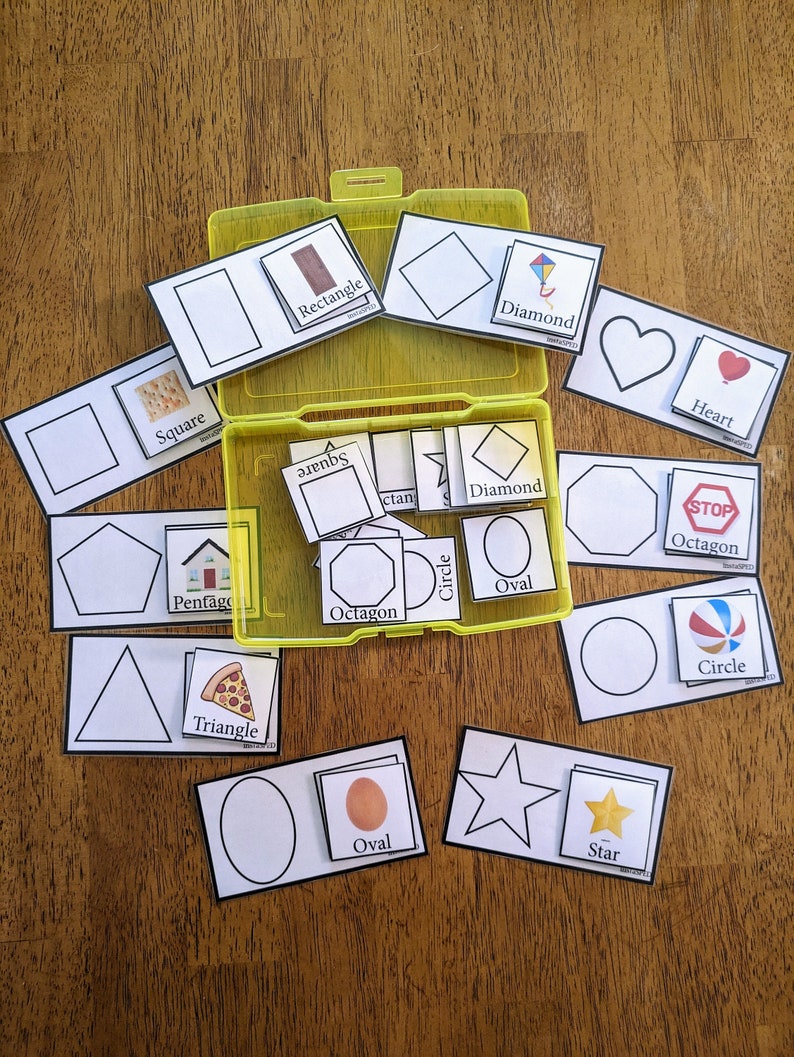 Shape Matching Task Box, 2 Levels - Etsy