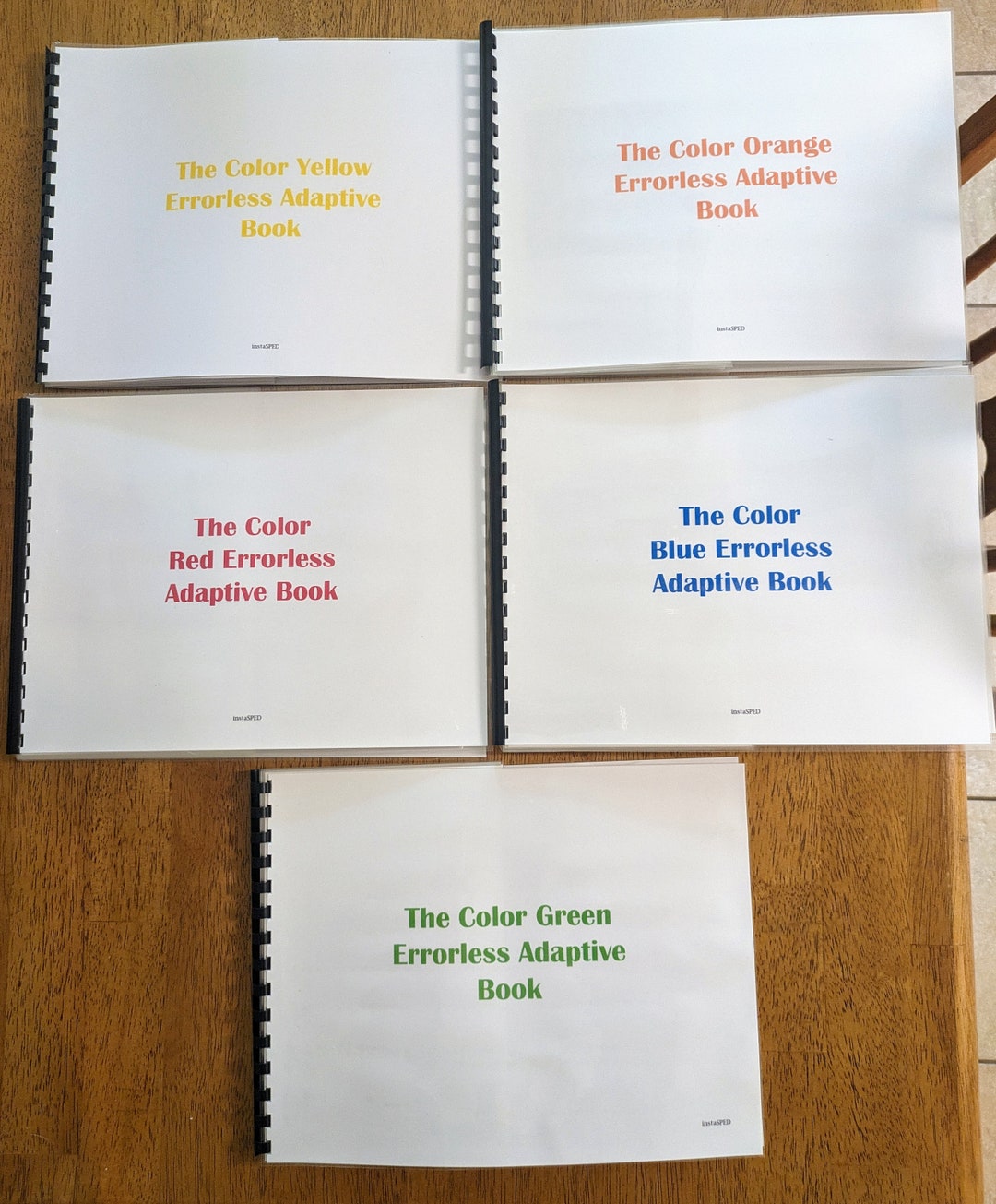 5 Basic Colors Errorless Adaptive Books - Etsy